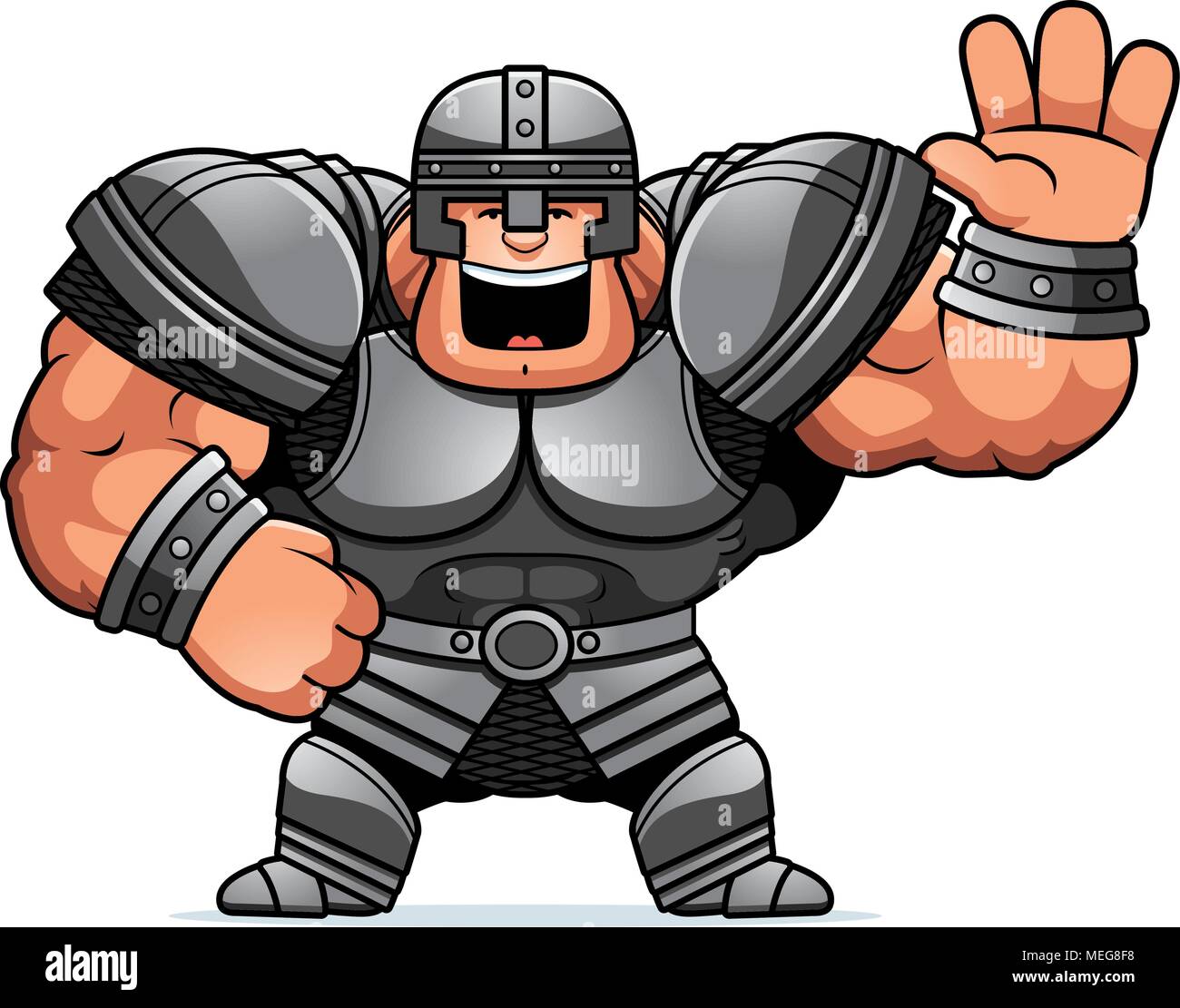 A cartoon illustration of a warrior waving Stock Vector Image & Art - Alamy