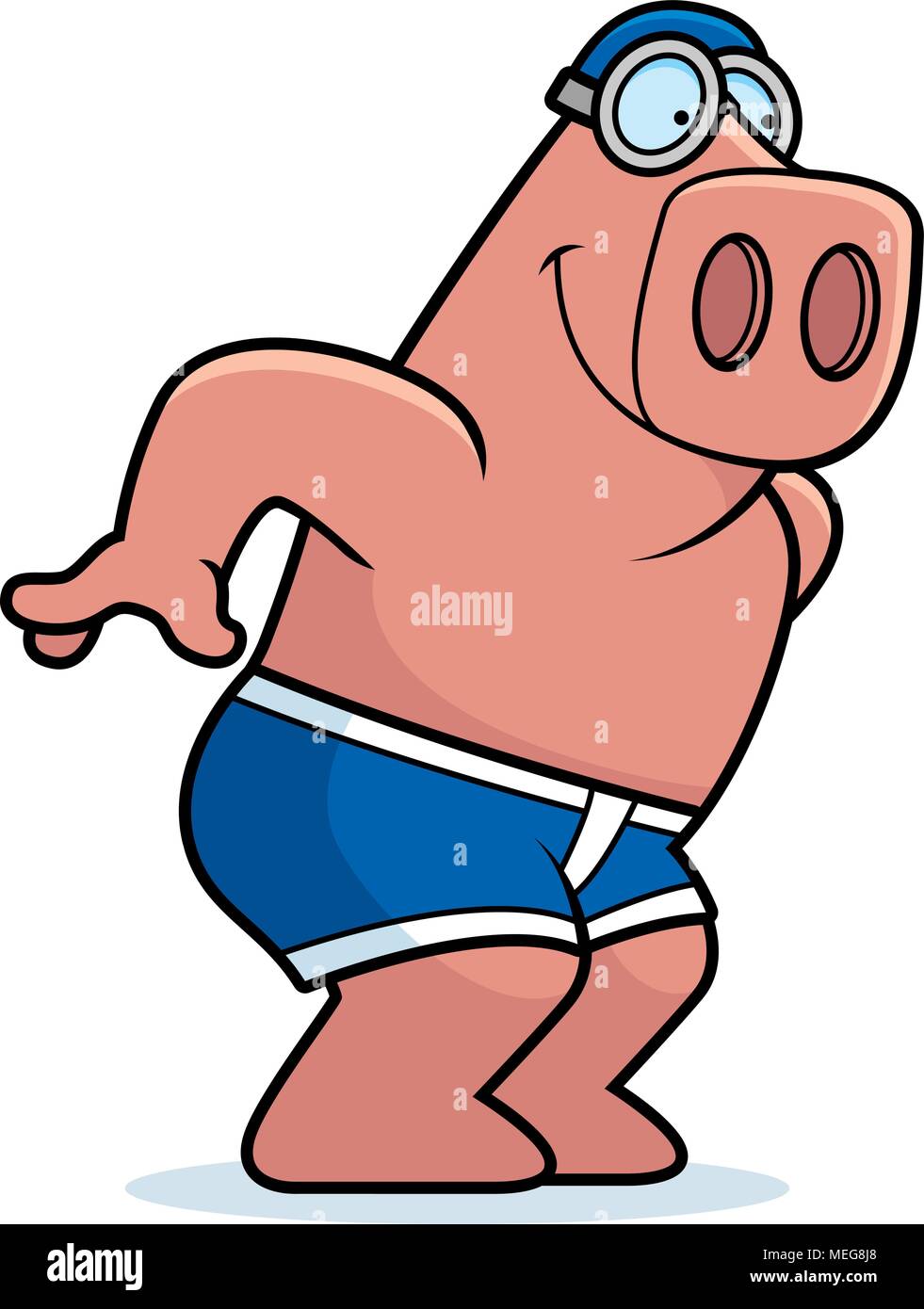 Pig swimming Stock Vector Images - Alamy