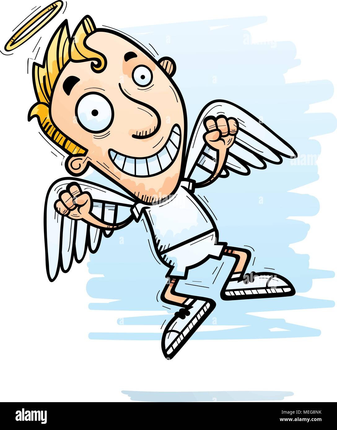 A cartoon illustration of an angel jumping Stock Vector Image & Art - Alamy