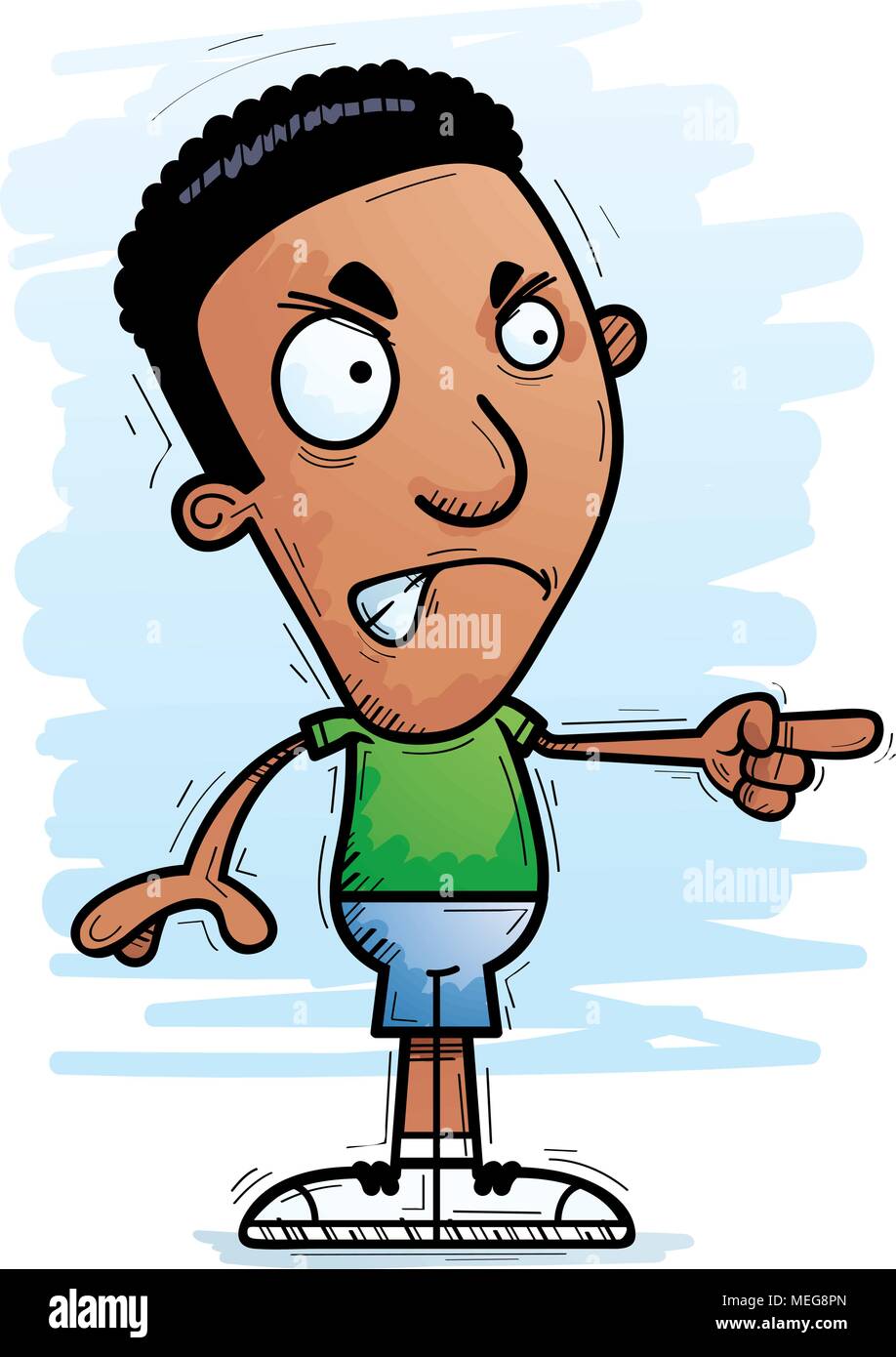 Angry Man Cartoon Pointing