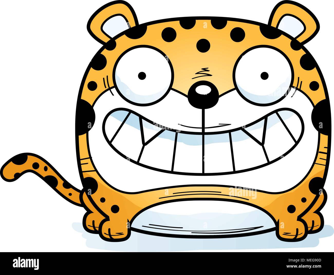 A cartoon leopard cub happy and smiling Stock Vector Image & Art - Alamy