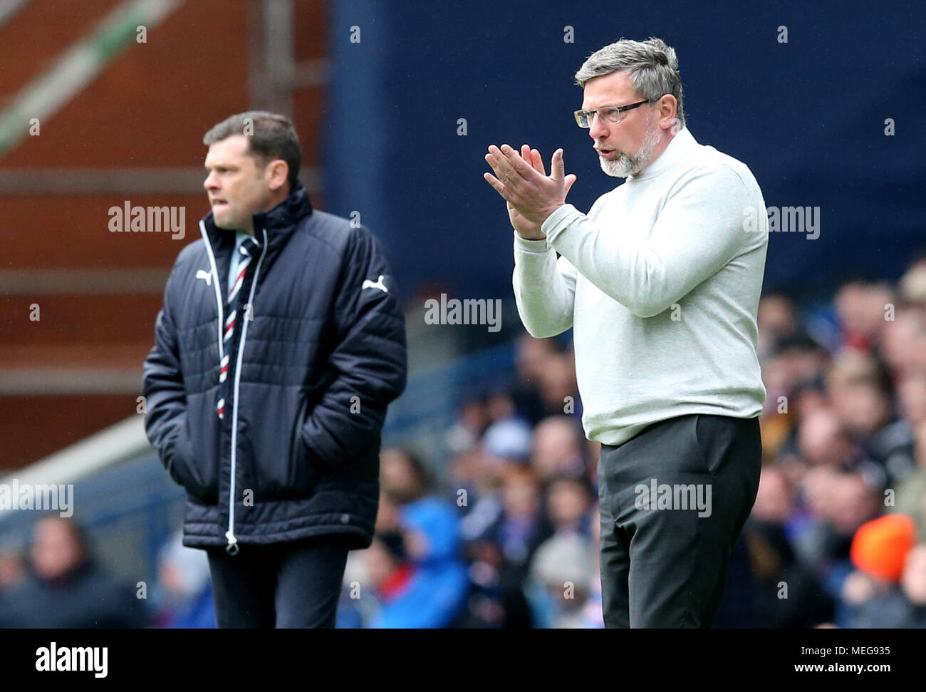 Heart of Midlothian manager Craig Levein during the Ladbrokes Scottish ...