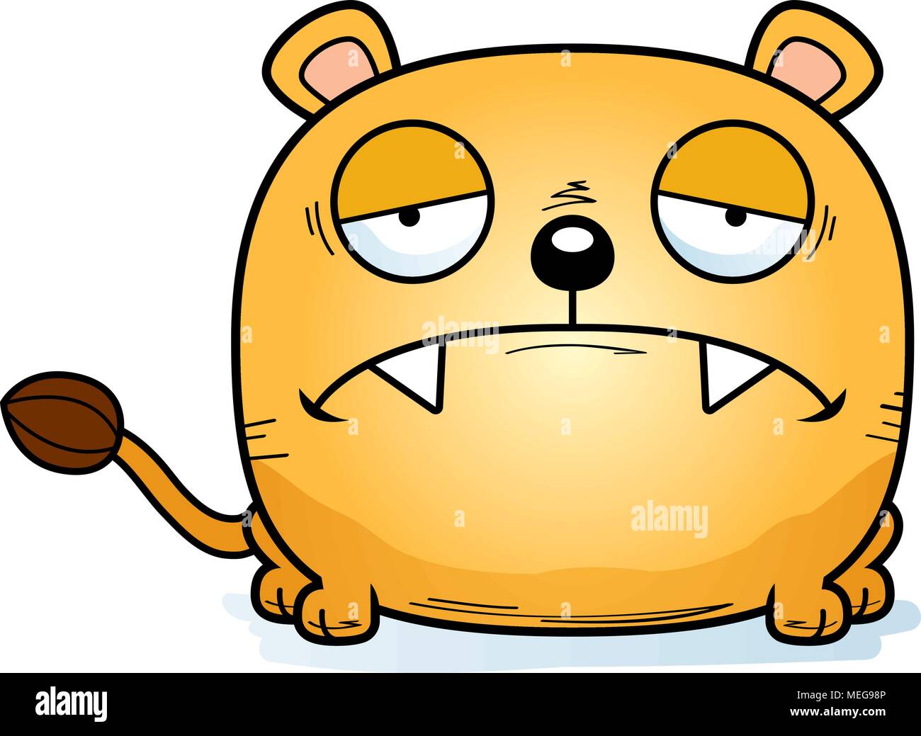 Cartoon illustration lion cub sad hi-res stock photography and images ...