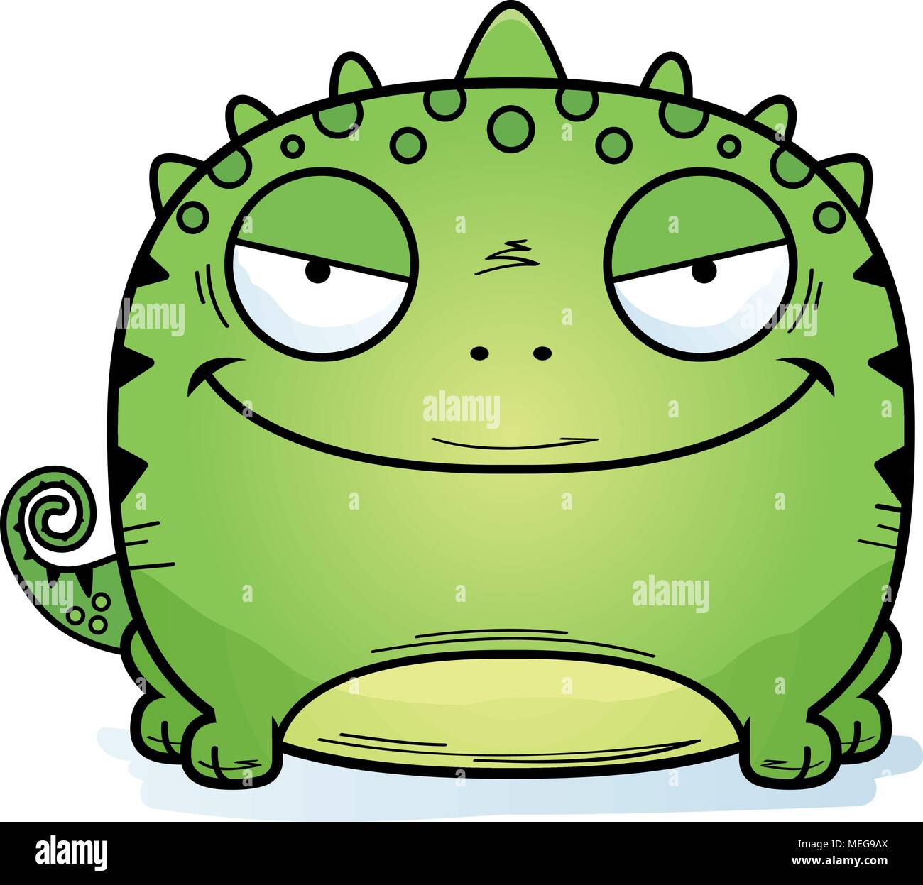 A cartoon illustration of a sinister looking lizard Stock Vector Image ...