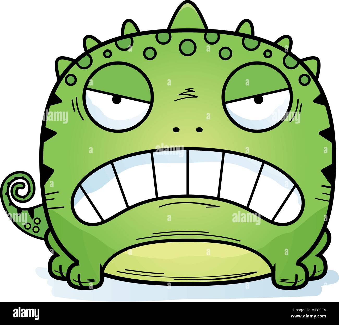A cartoon illustration of a lizard looking mad Stock Vector Image & Art ...