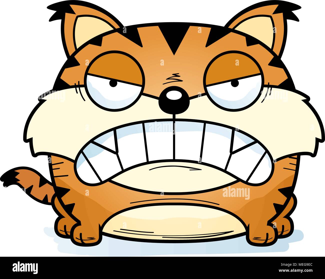 A cartoon lynx cub with an angry expression Stock Vector Image & Art ...