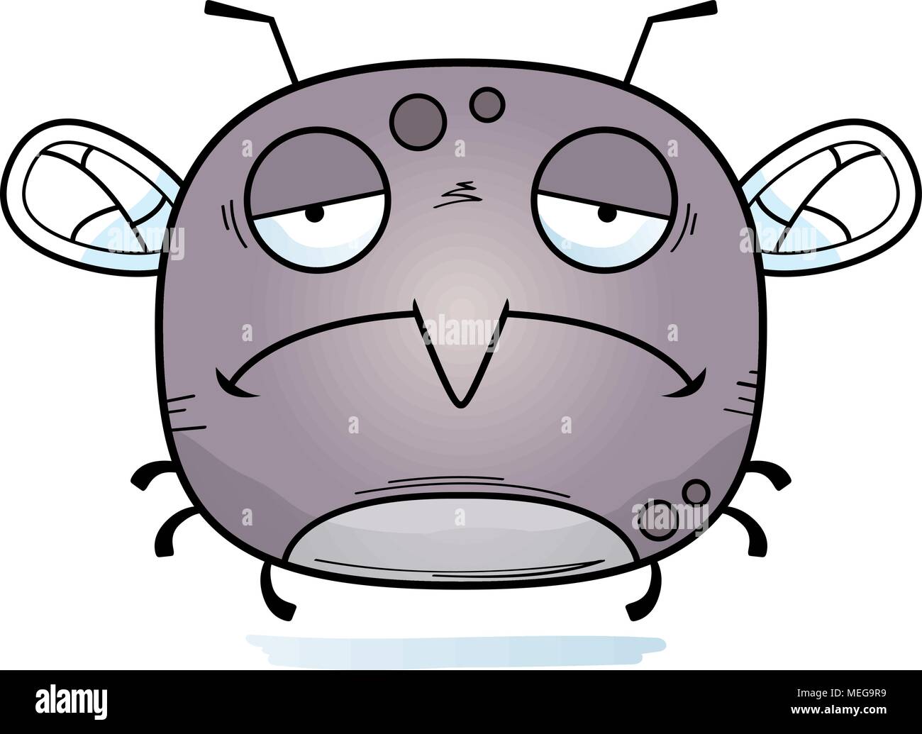 A cartoon illustration of a mosquito looking sad Stock Vector Image ...