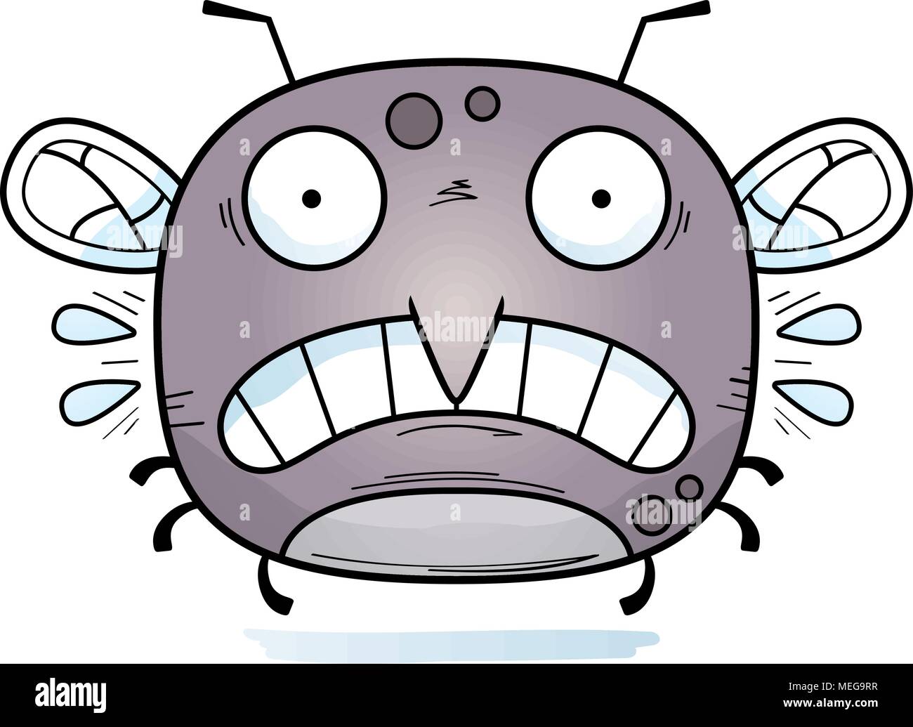 A cartoon illustration of a mosquito looking scared Stock Vector Image ...