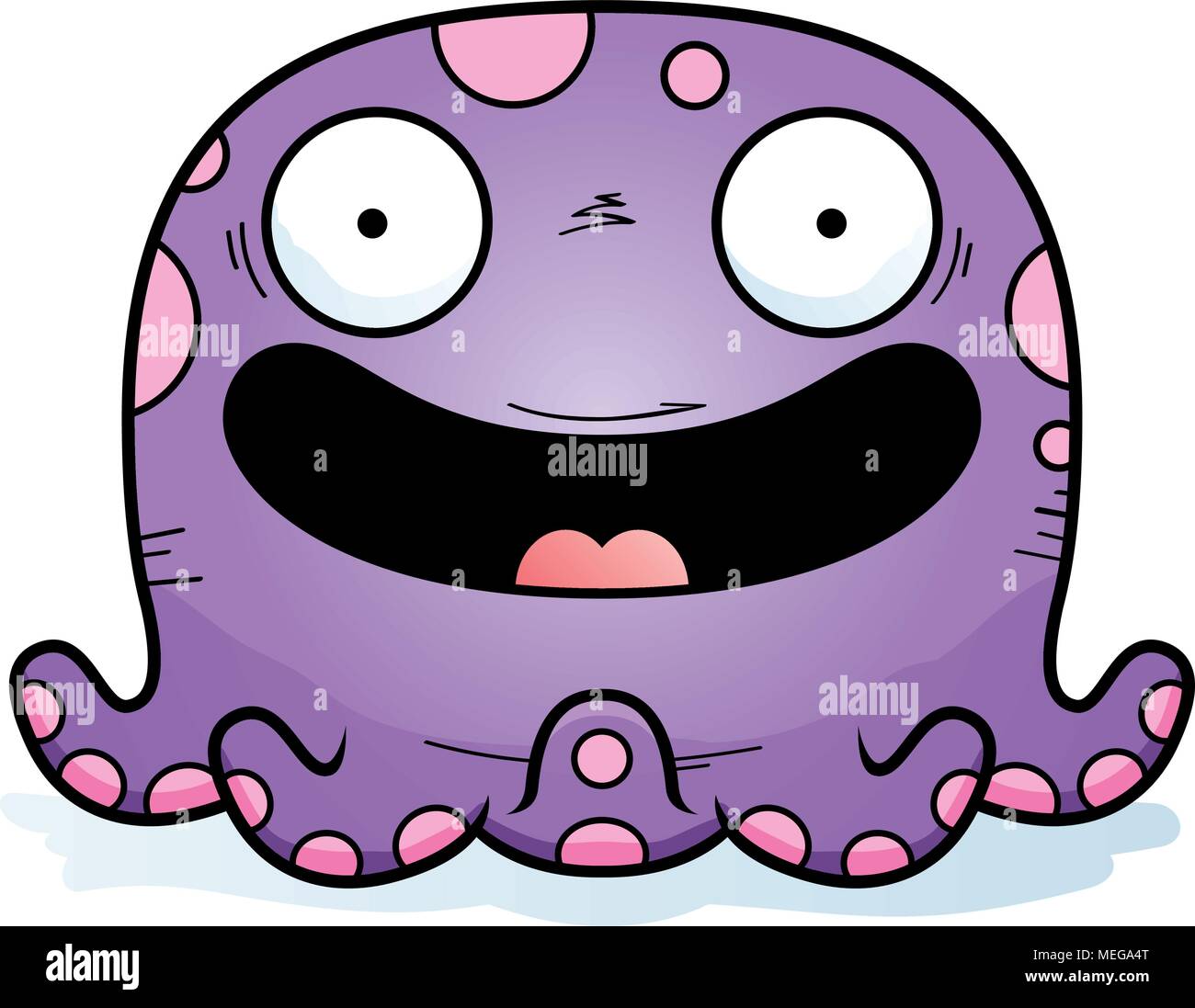 A cartoon illustration of a octopus smiling Stock Vector Image & Art ...