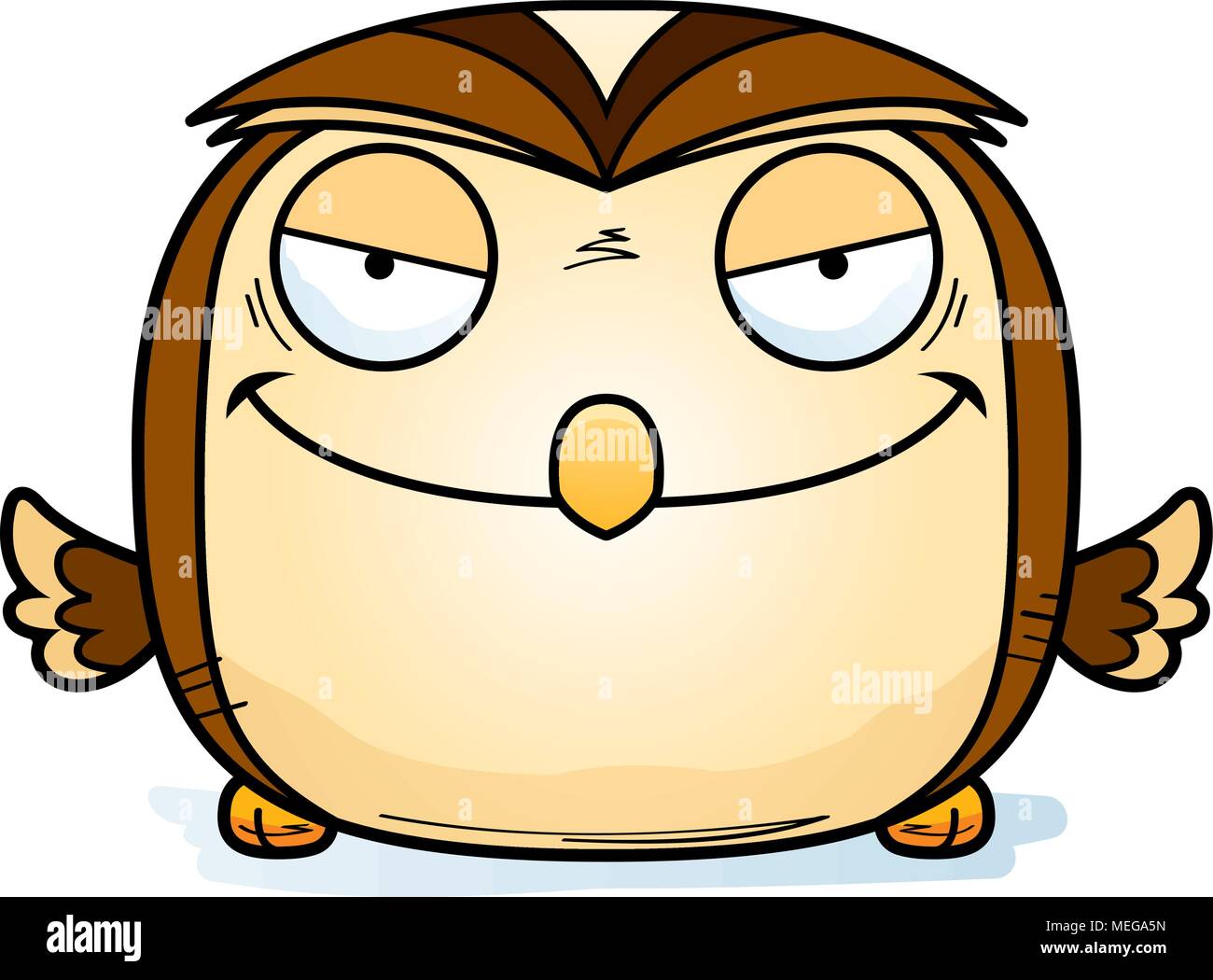 A cartoon illustration of an evil looking owl Stock Vector Image & Art ...