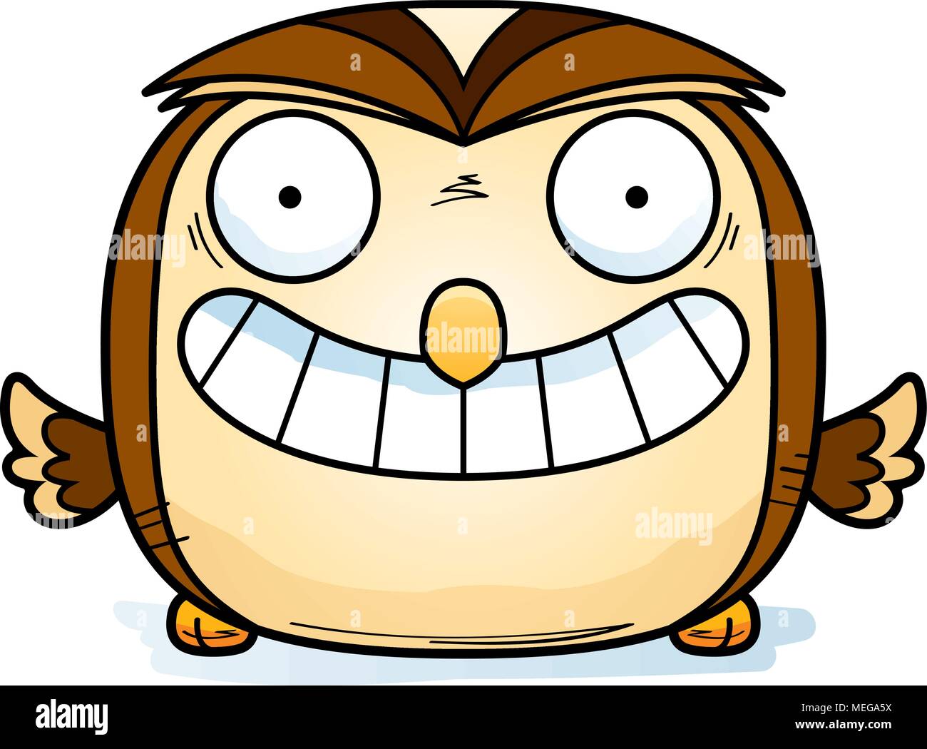A cartoon illustration of a owl looking happy Stock Vector Image & Art ...