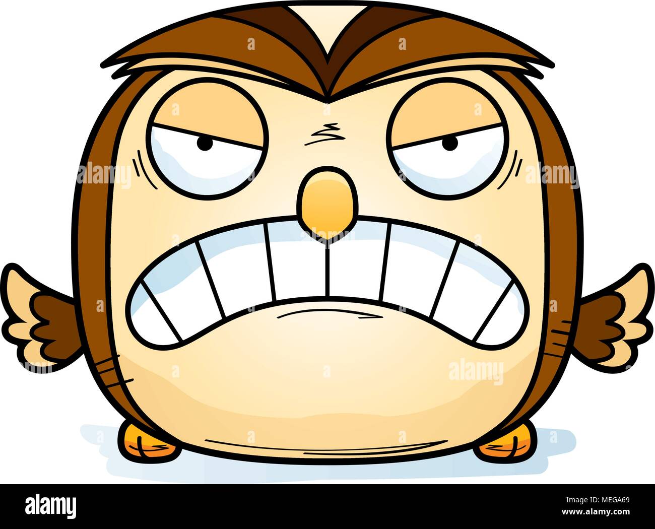 A cartoon illustration of a owl looking angry Stock Vector Image & Art ...