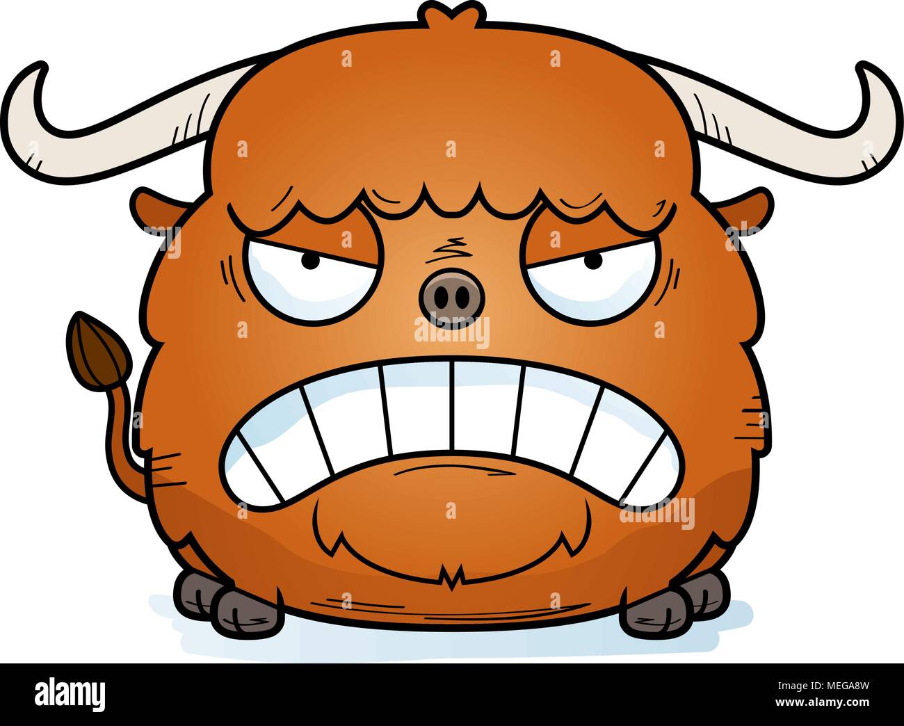 A cartoon illustration of a yak looking angry Stock Vector Image & Art ...