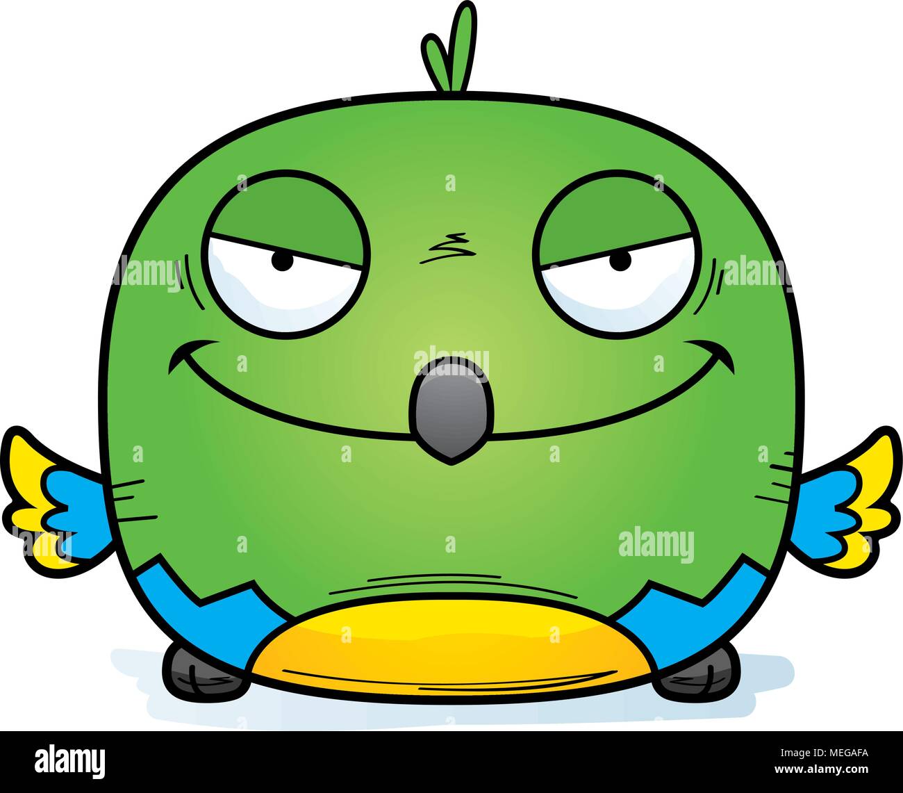 A cartoon illustration of an evil looking parrot Stock Vector Image ...