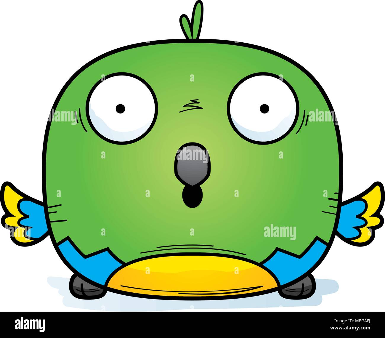 A cartoon illustration of a parrot looking surprised Stock Vector Image ...