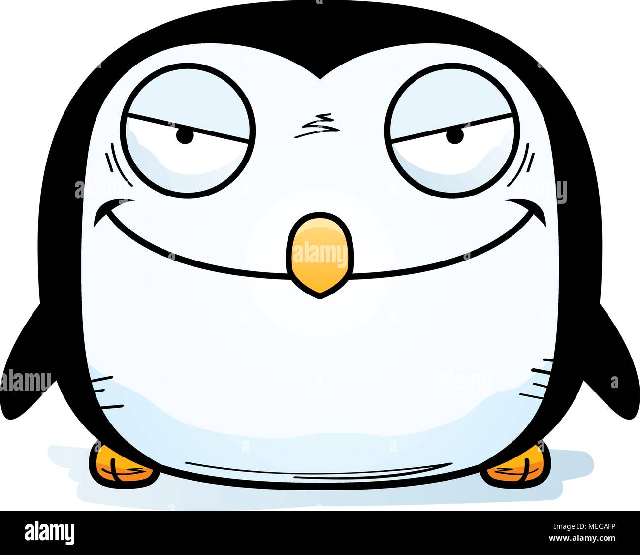 A cartoon illustration of an evil looking penguin Stock Vector Image ...