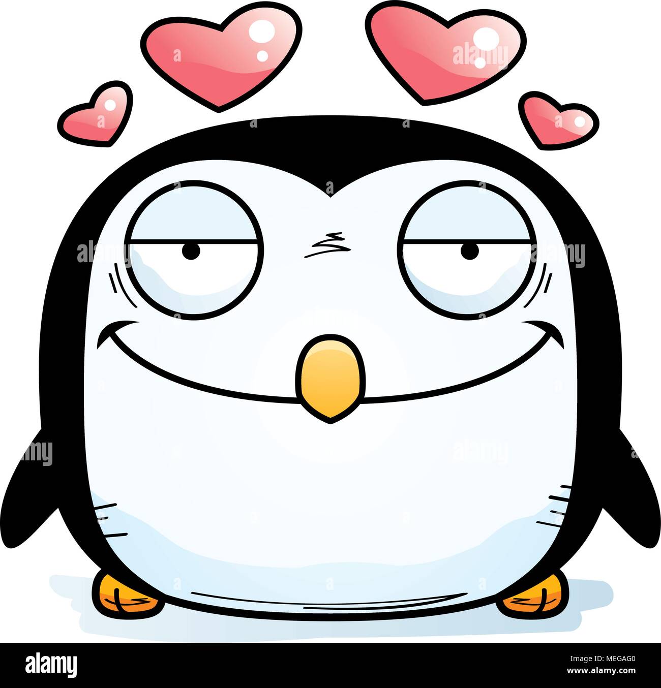 A cartoon illustration of a penguin in love Stock Vector Image & Art ...