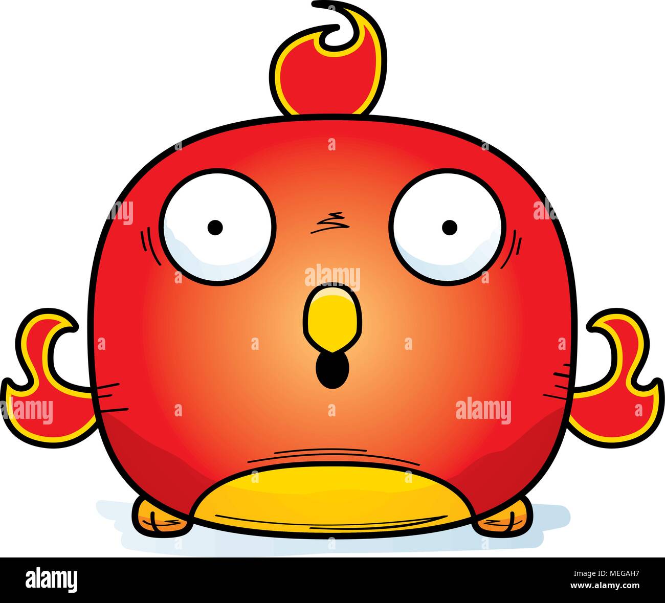 A cartoon illustration of a phoenix bird looking surprised Stock Vector ...