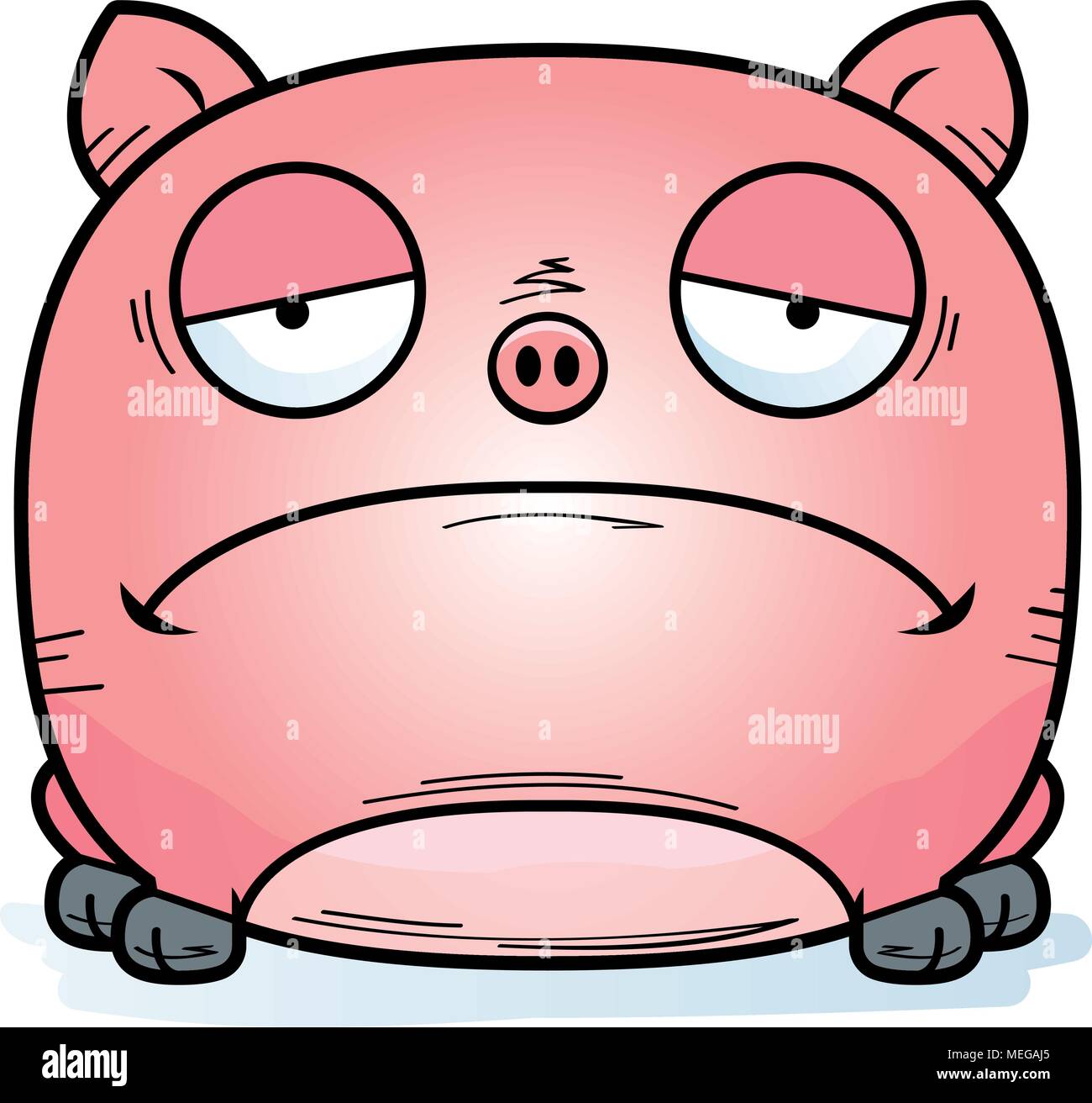 Sad Cartoon Pig