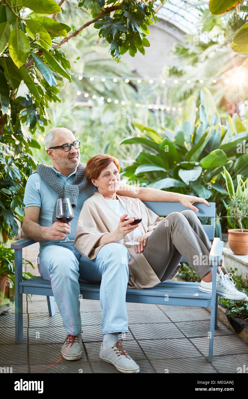 Relaxing with wine Stock Photo - Alamy