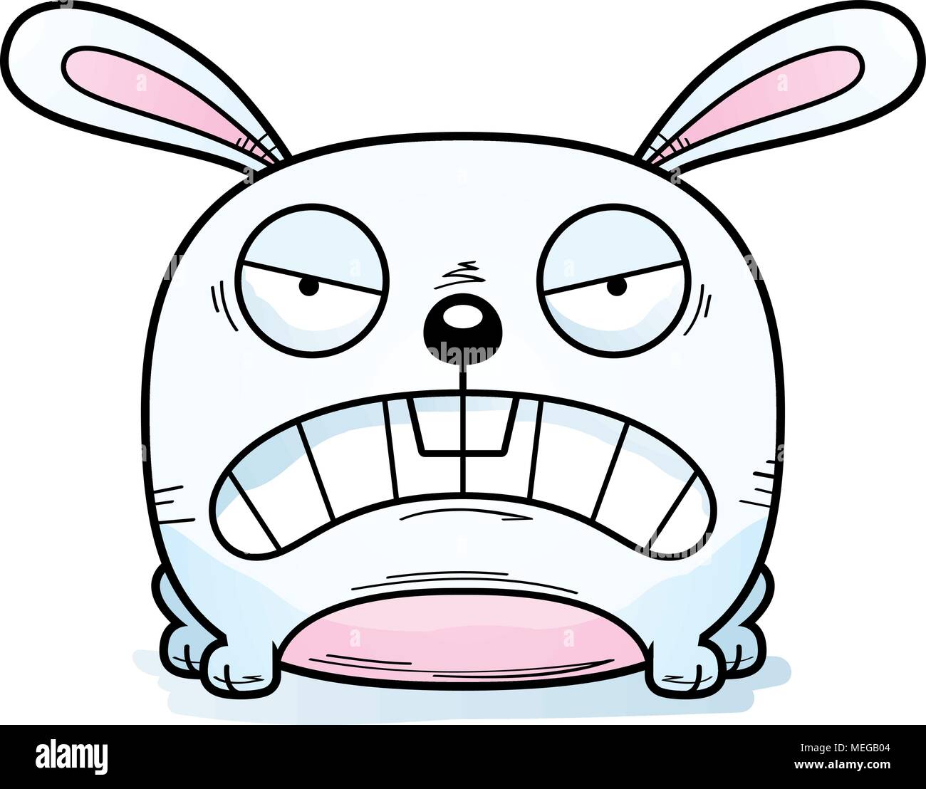 A cartoon illustration of a rabbit looking mad Stock Vector Image & Art ...