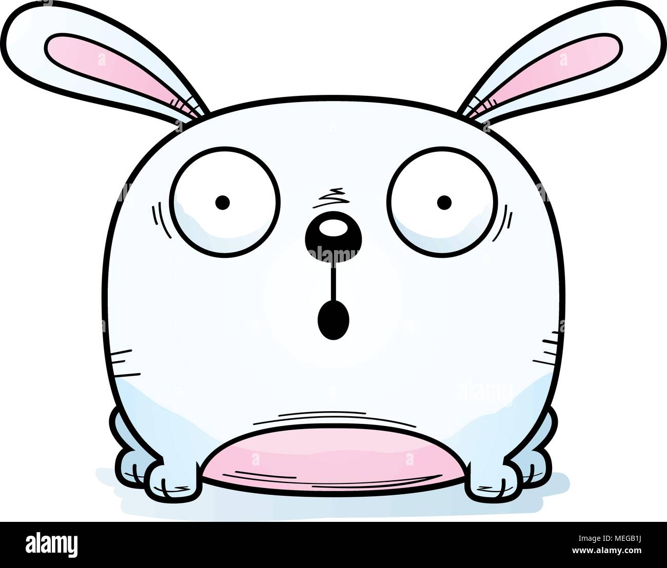 A cartoon illustration of a rabbit looking surprised Stock Vector Image ...