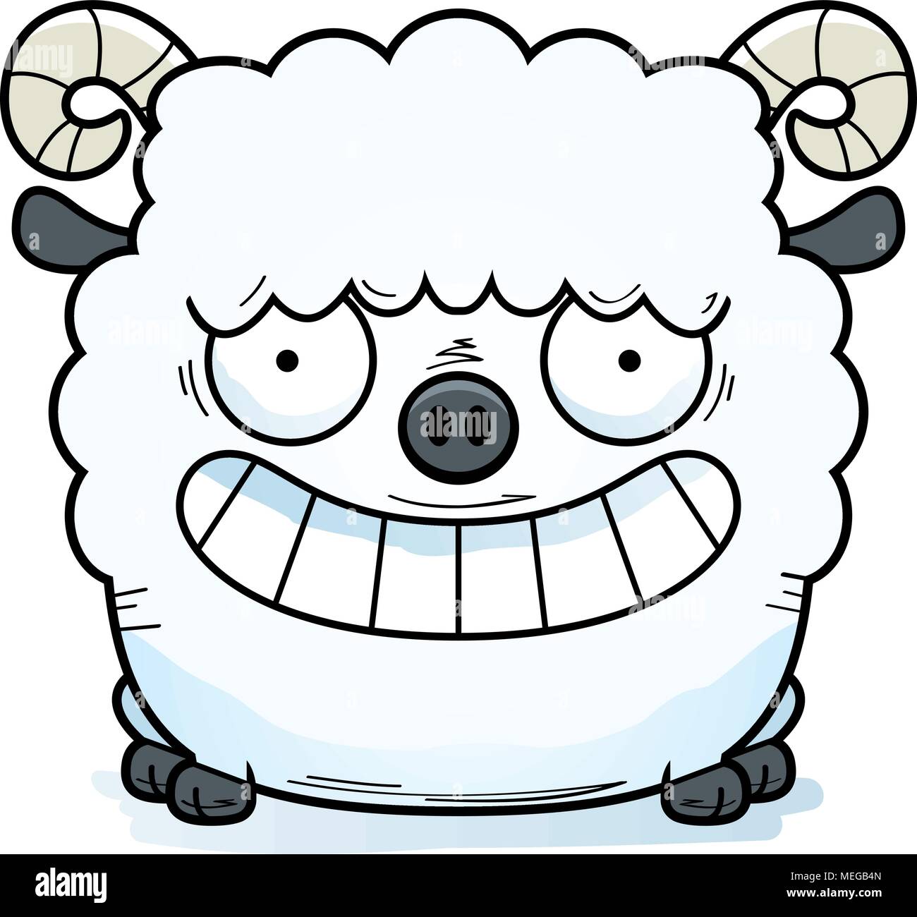 A cartoon illustration of a ram looking happy Stock Vector Image & Art ...