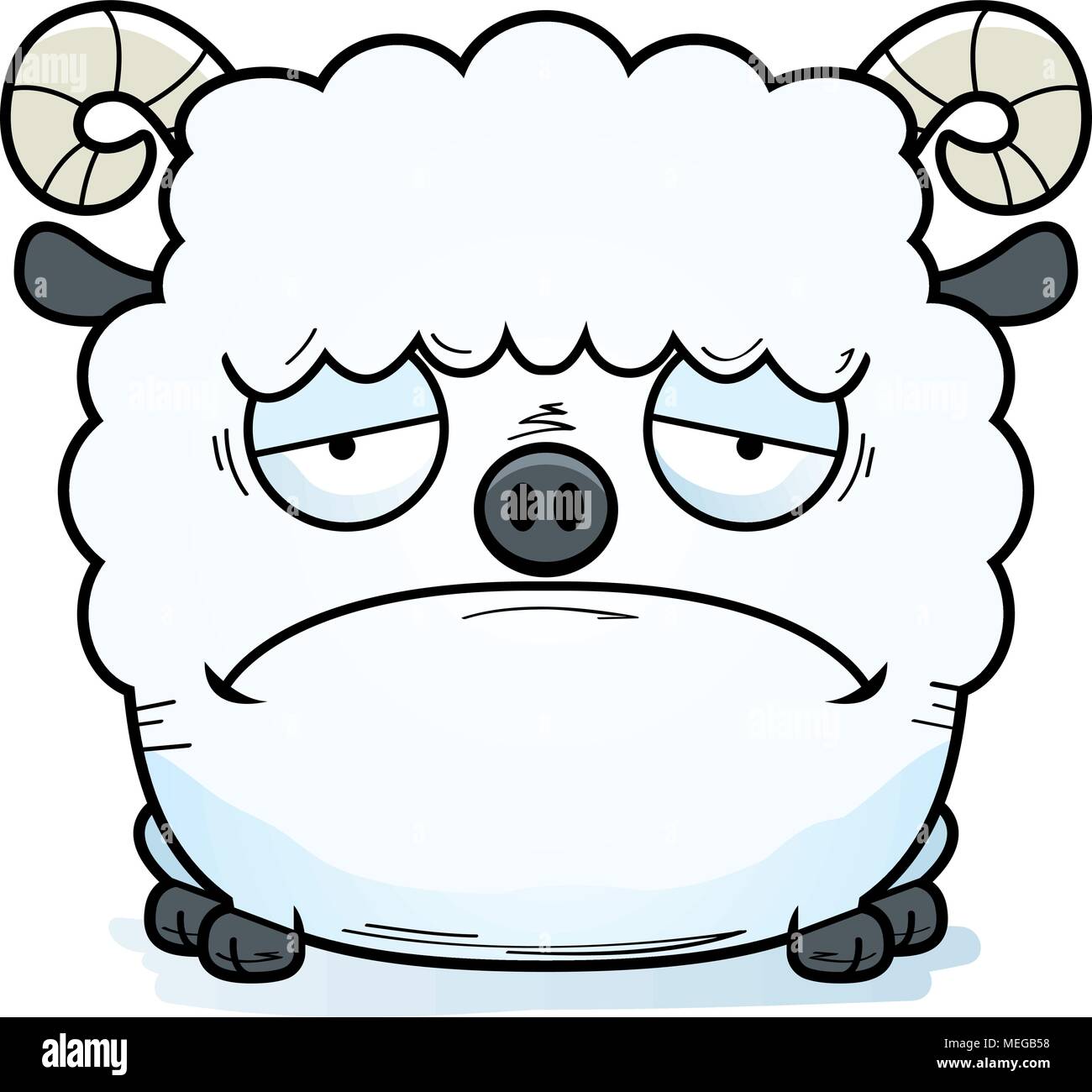 A cartoon illustration of a ram looking sad Stock Vector Image & Art ...