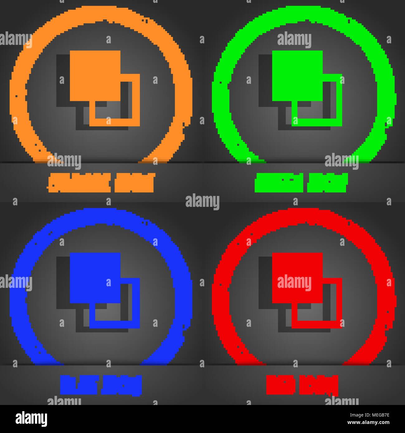 Active color toolbar icon symbol. Fashionable modern style. In the ...