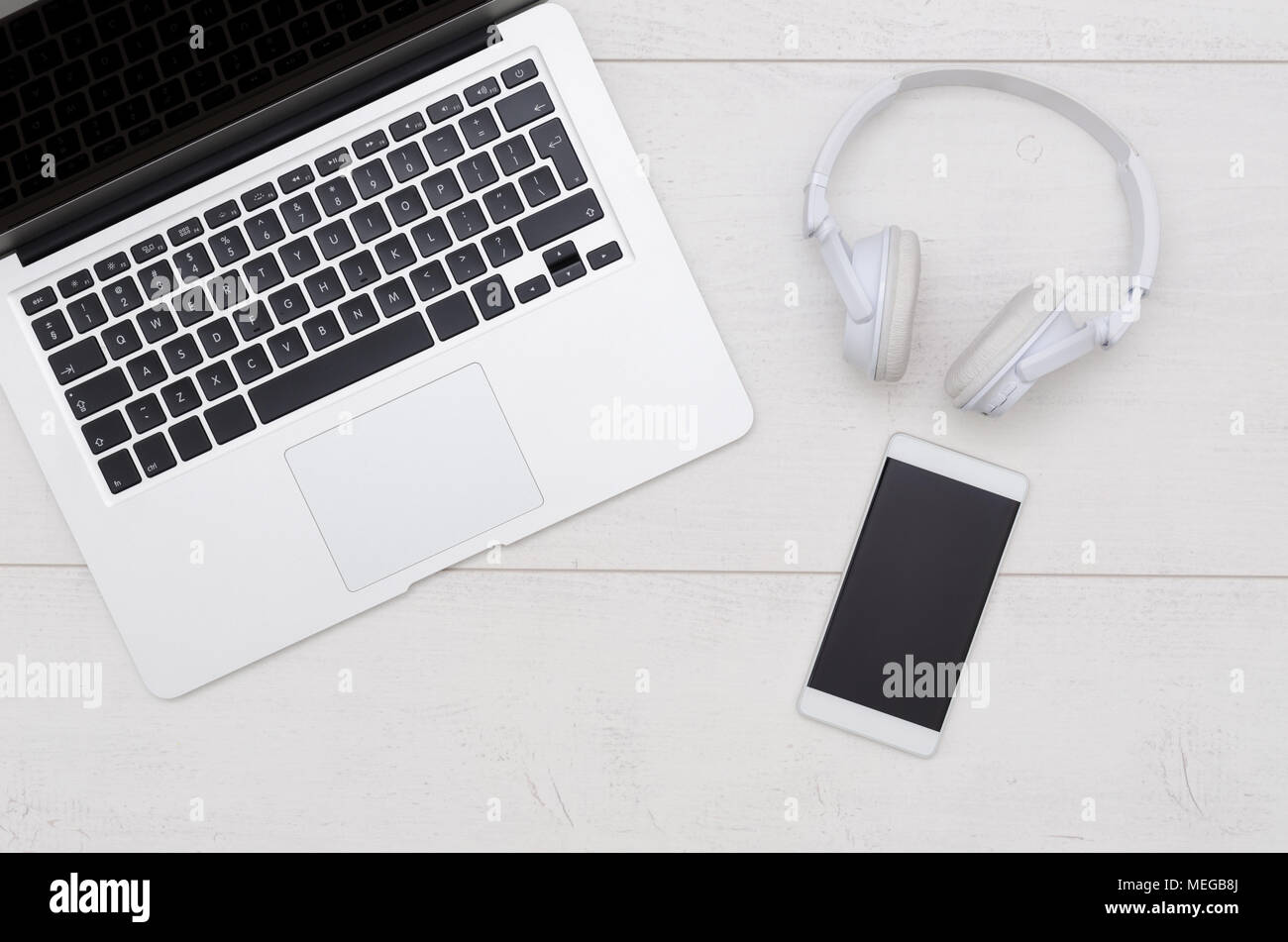 Flat lay flat lay with laptop hi-res stock photography and images - Alamy