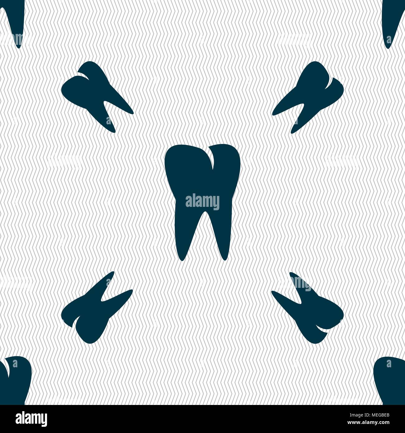 tooth icon. Seamless pattern with geometric texture. Vector ...
