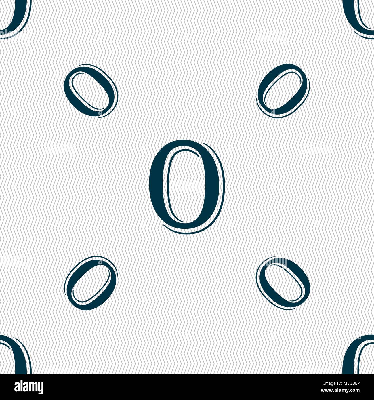 number zero icon sign. Seamless pattern with geometric texture. Vector ...