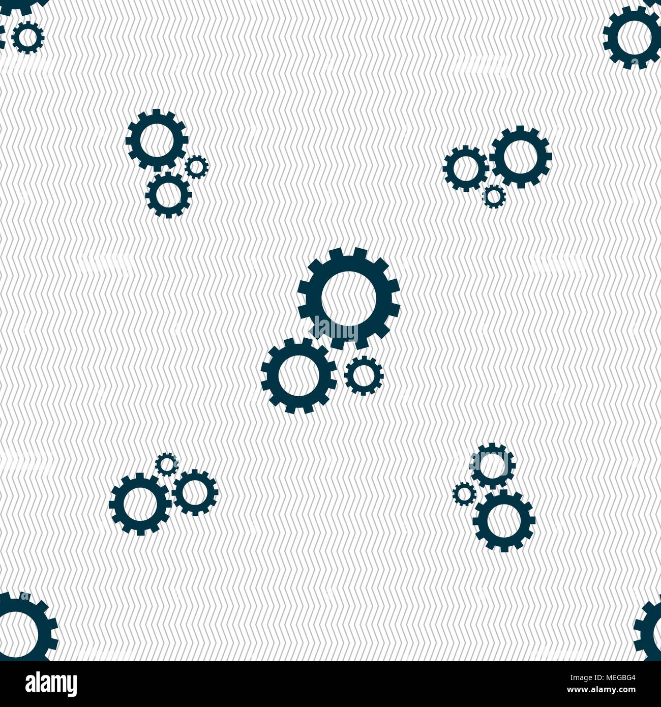 Cog settings sign icon. Cogwheel gear mechanism symbol. Seamless ...