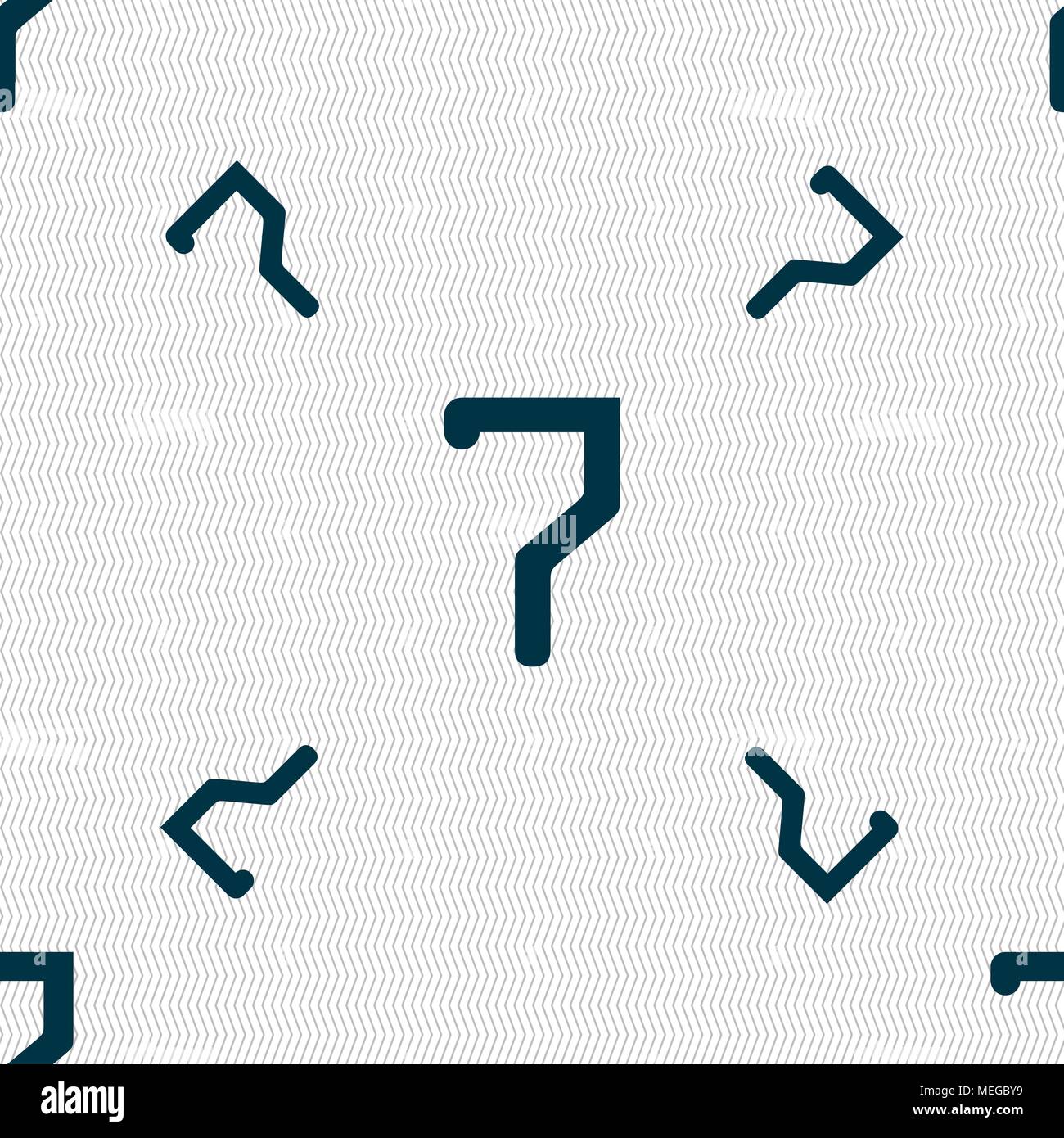 number seven icon sign. Seamless pattern with geometric texture. Vector ...