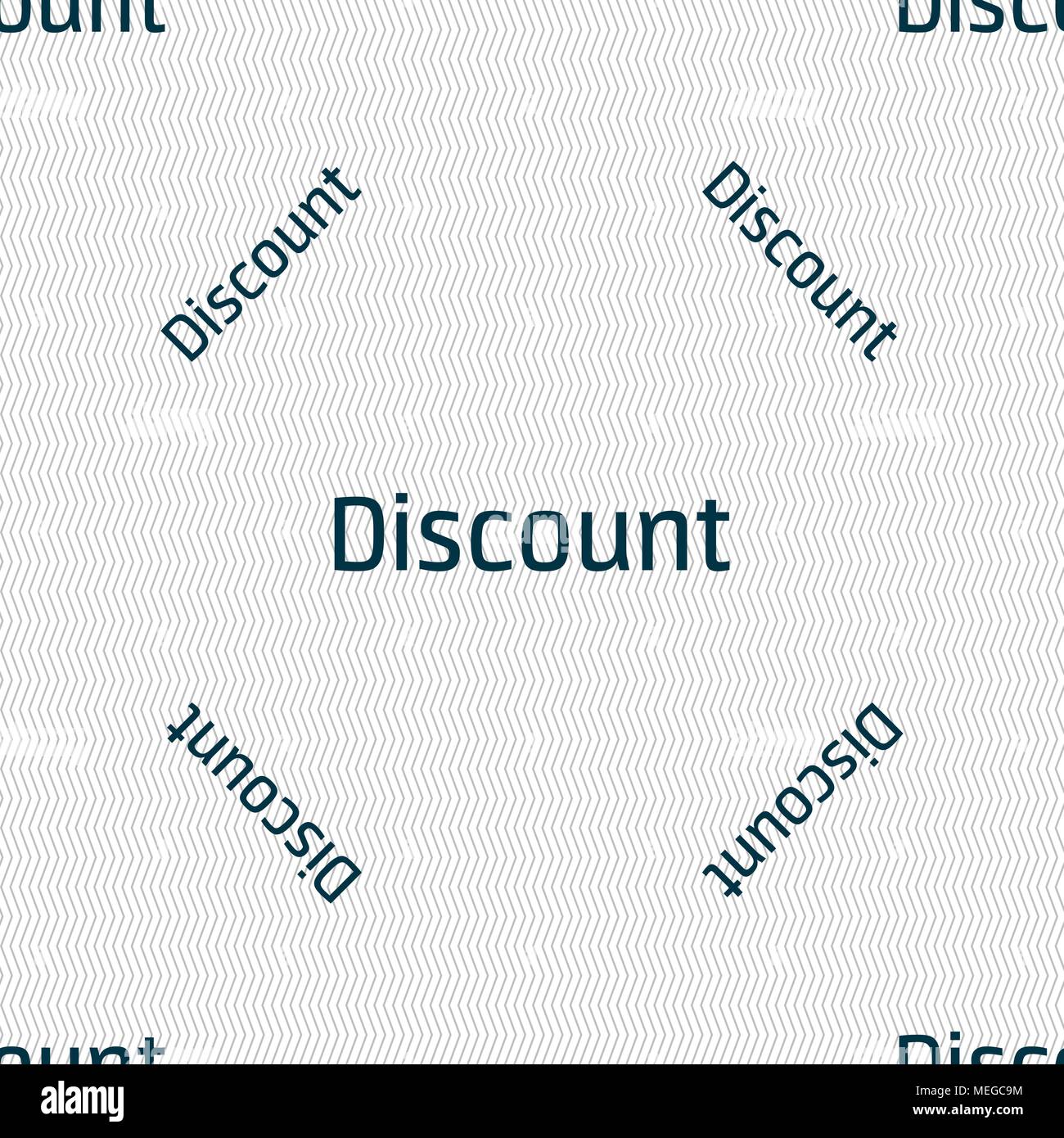 discount sign icon. Sale symbol. Special offer label. Seamless pattern ...