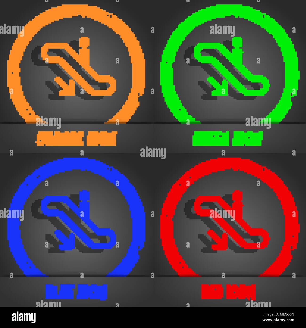 elevator, Escalator, Staircase icon symbol. Fashionable modern style ...