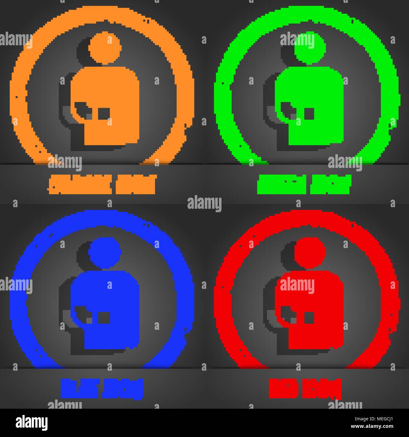 broken arm, disability icon symbol. Fashionable modern style. In the ...