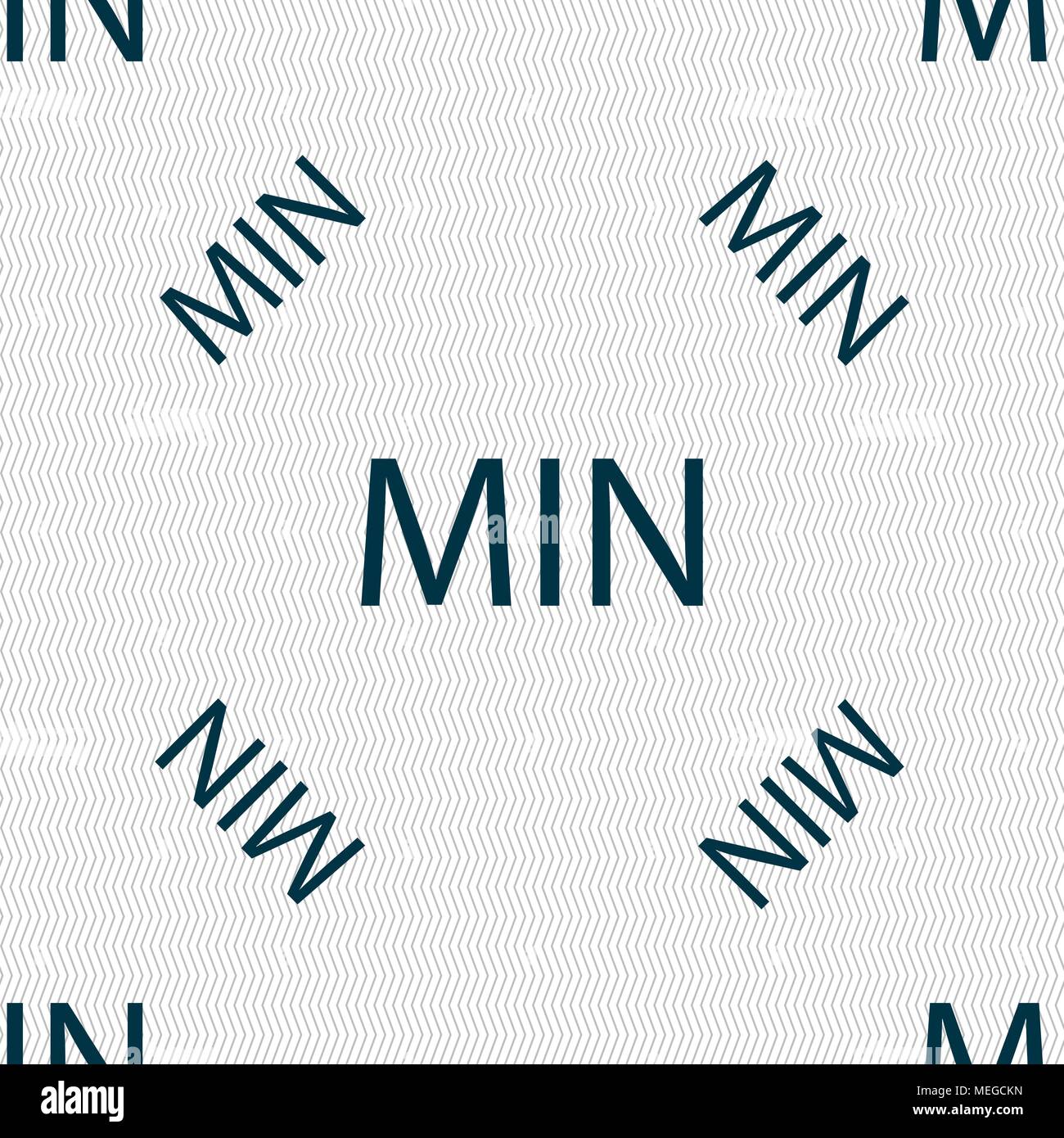 minimum sign icon. Seamless pattern with geometric texture. Vector ...