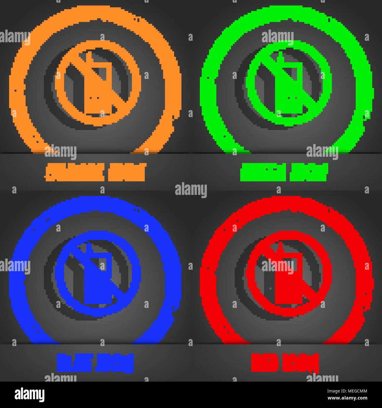 mobile phone is prohibited icon symbol. Fashionable modern style. In ...