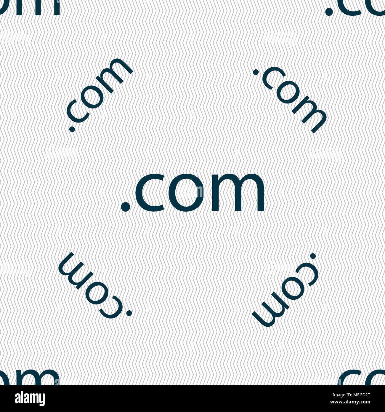 Domain COM sign icon. Top-level internet domain symbol. Seamless ...