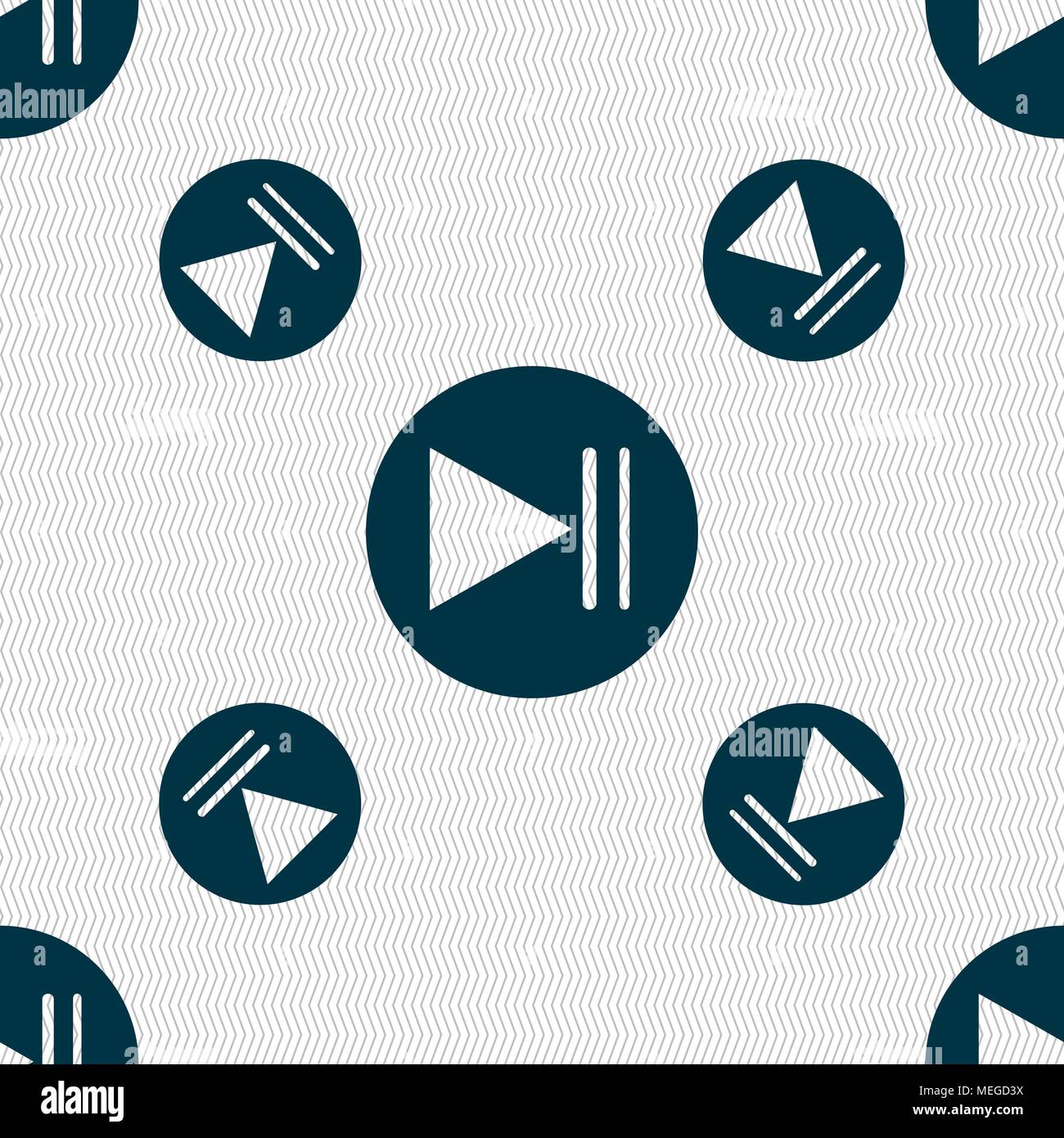 play button icon. Seamless pattern with geometric texture. Vector ...