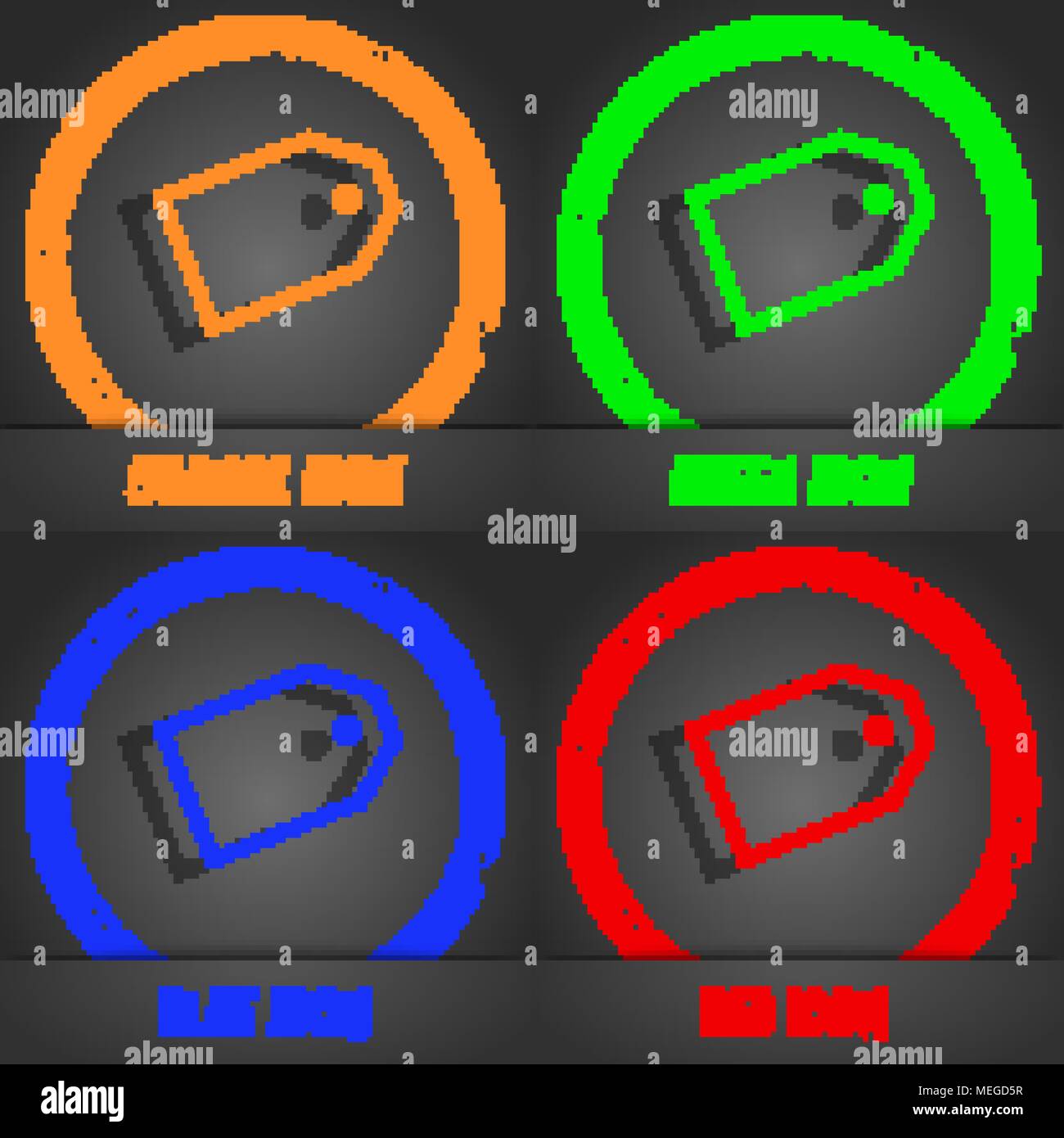 Web stickers icon symbol. Fashionable modern style. In the orange ...