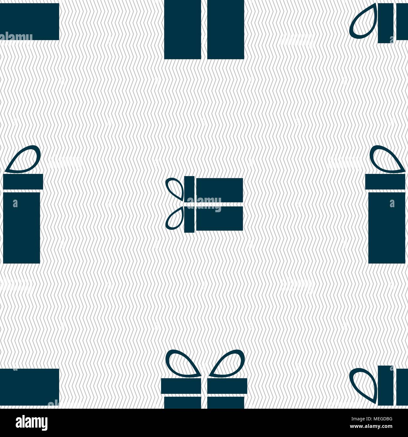 Gift box sign icon. Present symbol. Seamless abstract background with ...