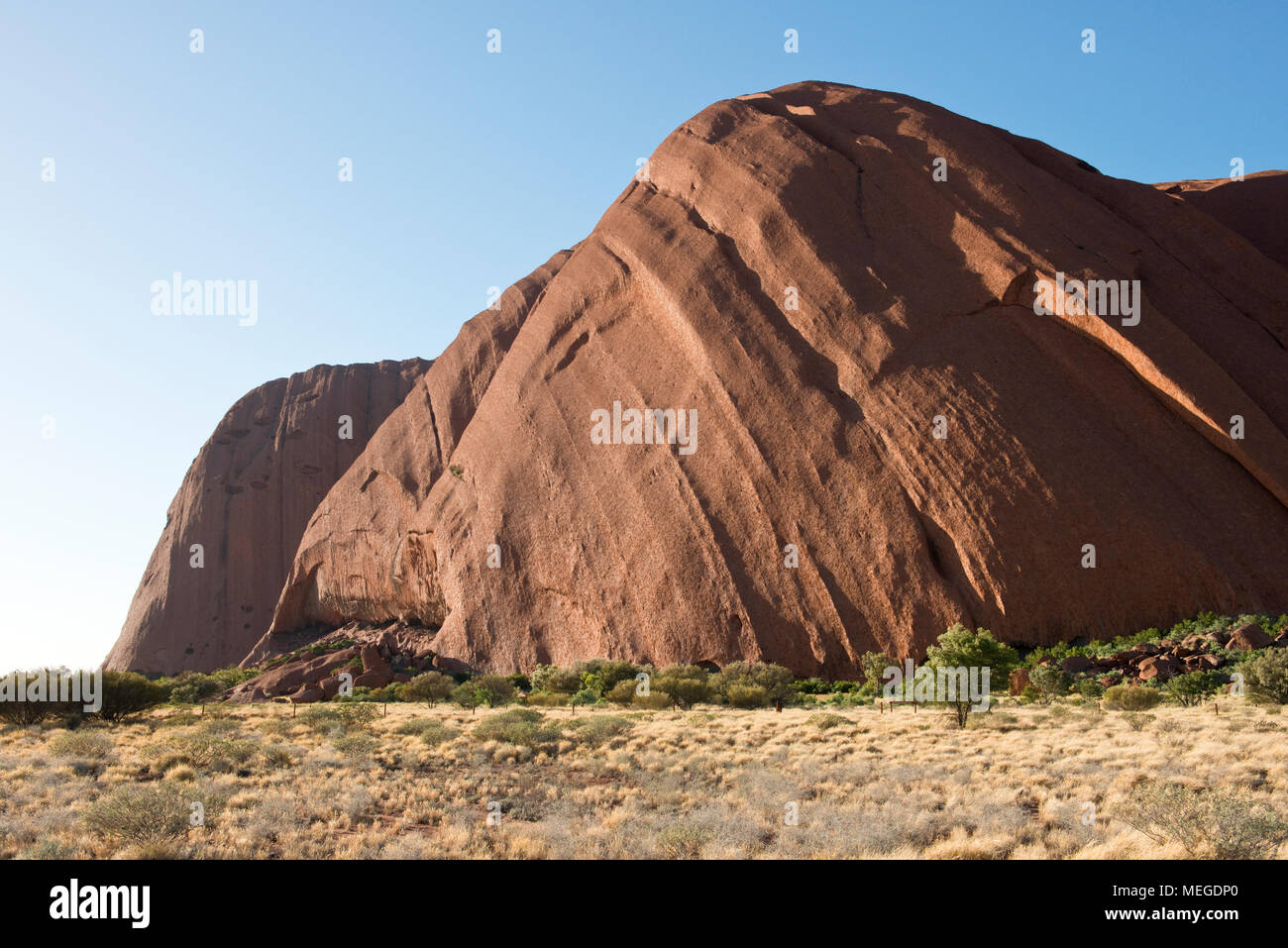 Sloping sedimentary layers visible in the rock face of Uluru (Ayers ...