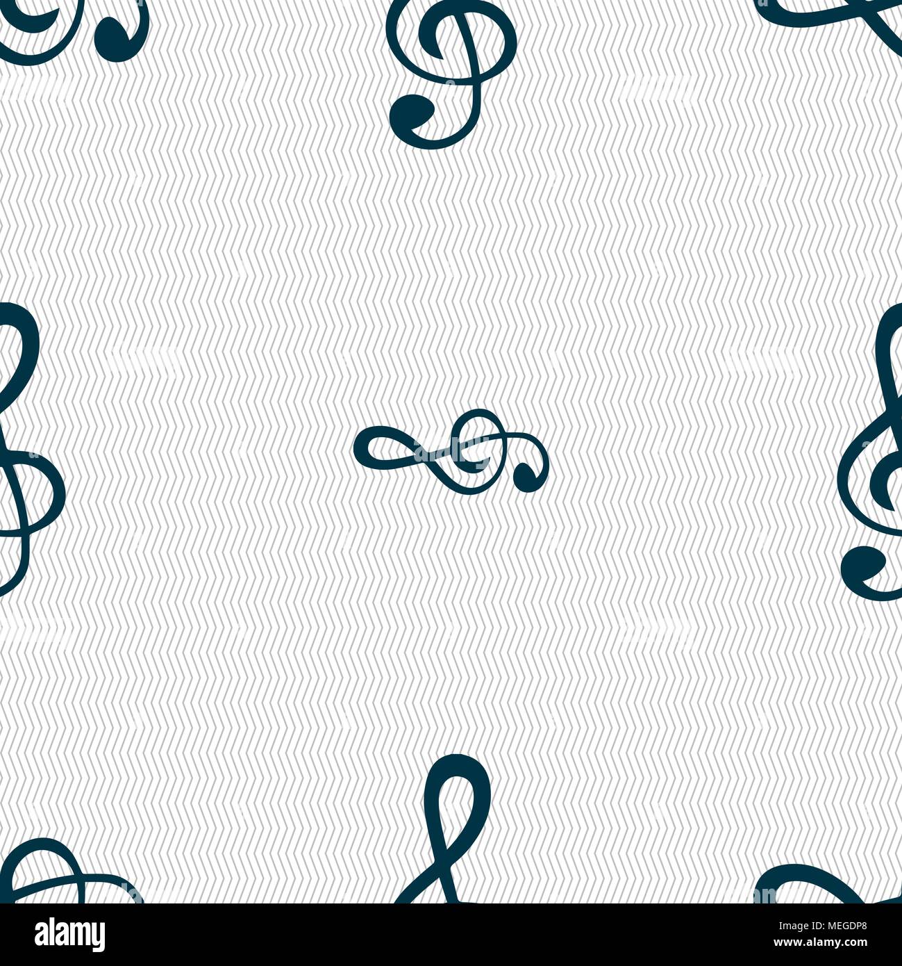 treble clef icon. Seamless abstract background with geometric shapes ...