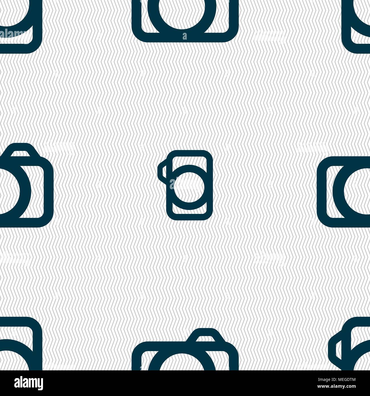 Photo camera sign icon. Digital photo camera symbol. Seamless abstract ...