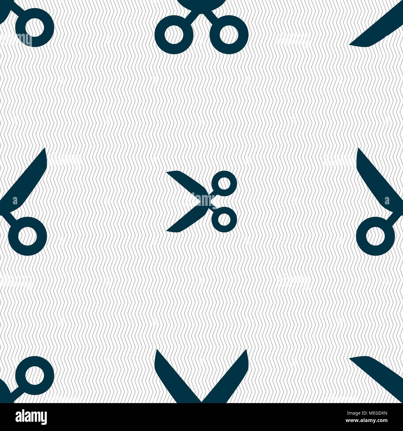 Scissors hairdresser sign icon. Tailor symbol. Seamless abstract ...