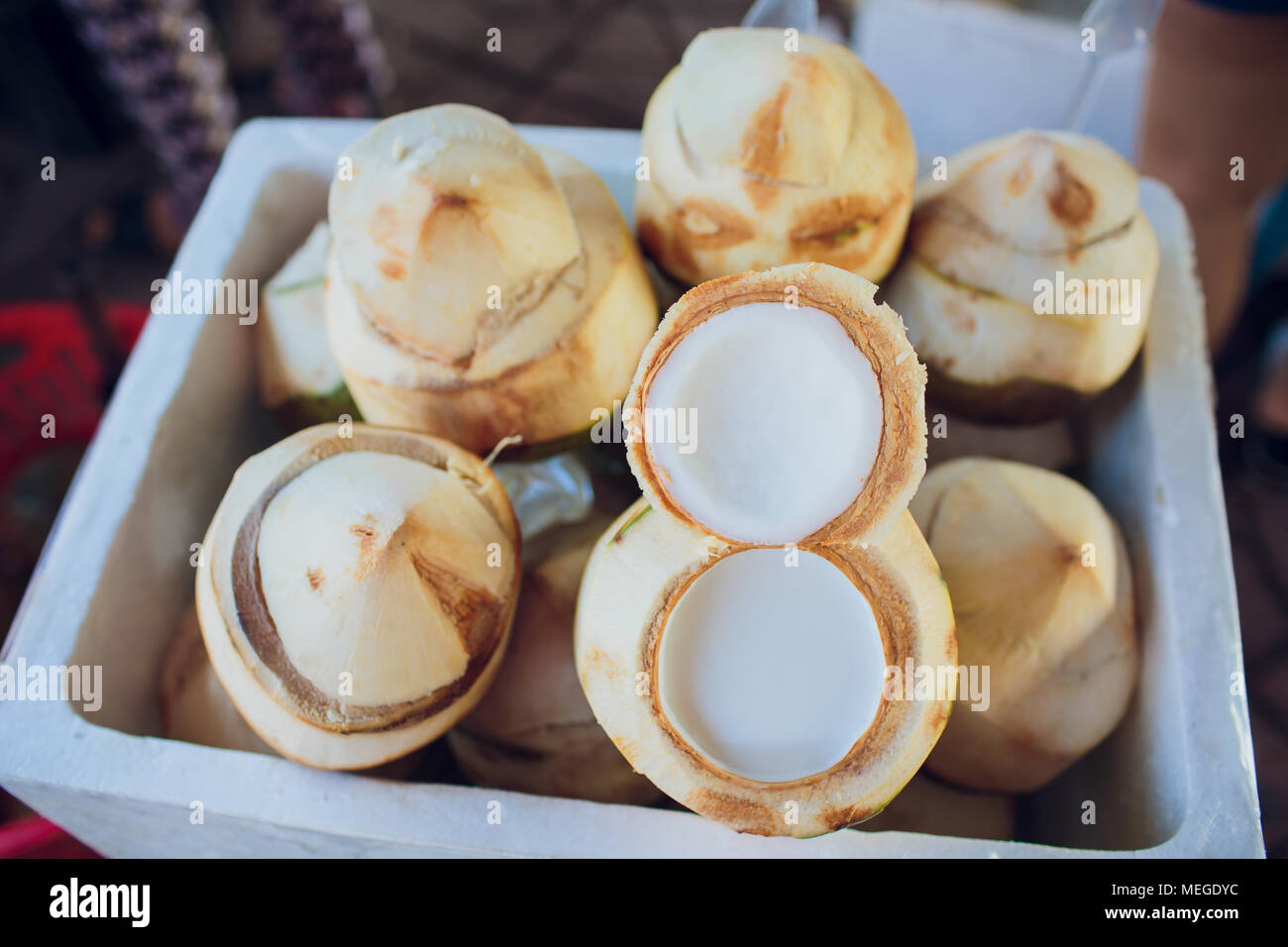 Cool fresh coconuts hi-res stock photography and images - Alamy