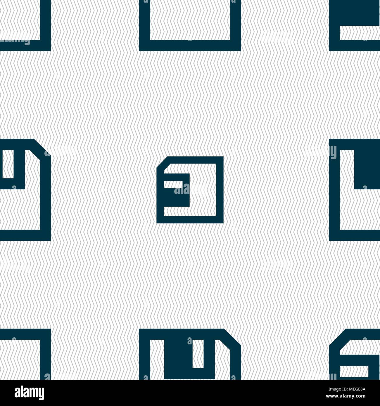 floppy icon. Flat modern design. Seamless abstract background with geometric shapes. Vector ...