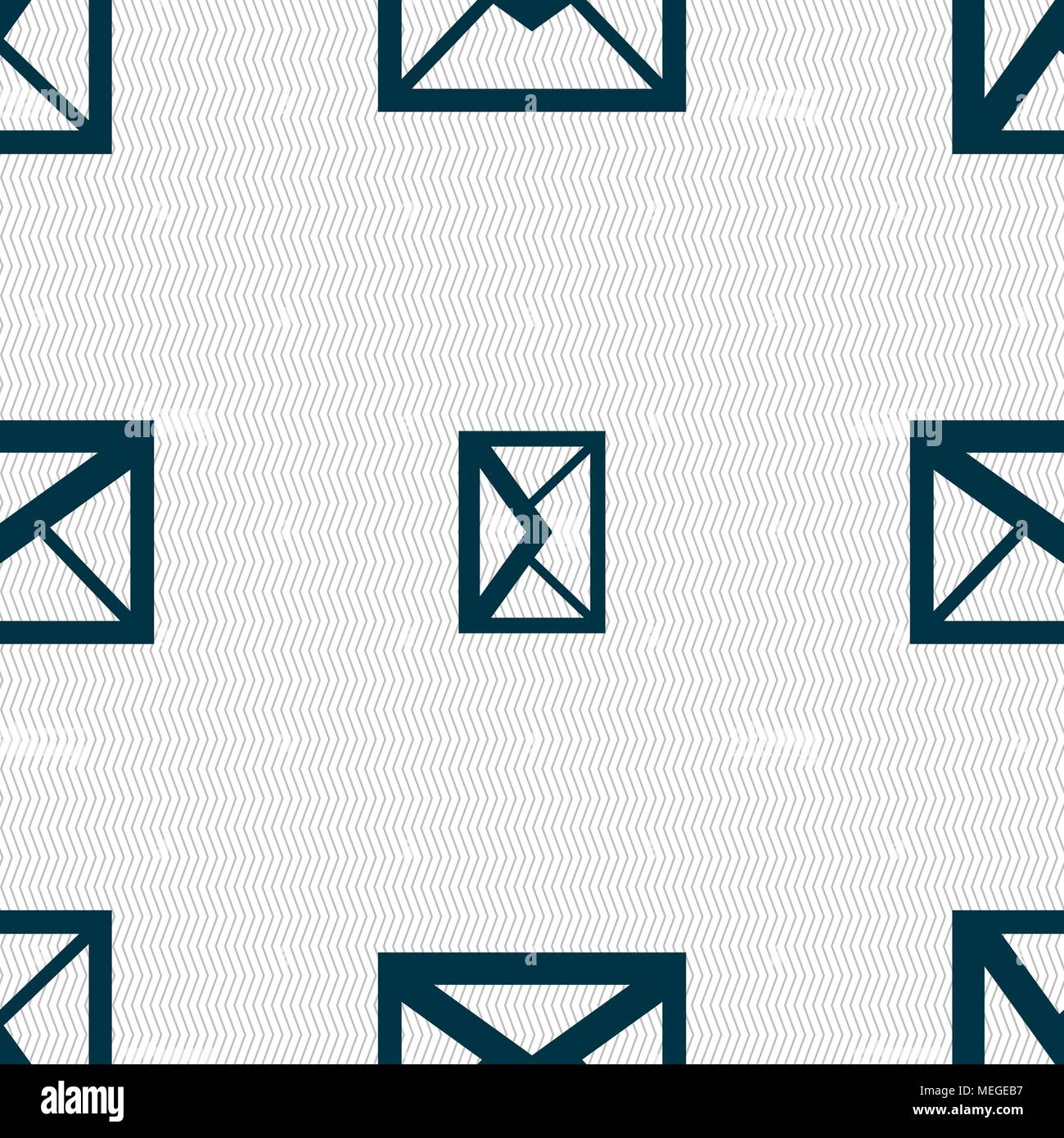 Mail icon. Envelope symbol. Message sign. navigation button. Seamless ...